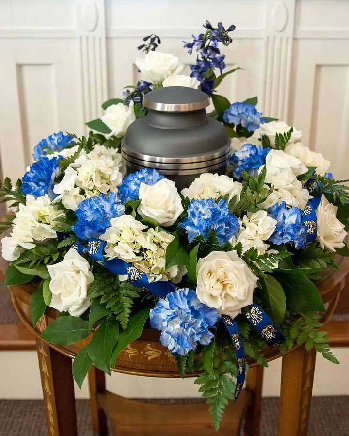 University of Kentucky Theme Cremation Wreath | Louisville Gift Delivery