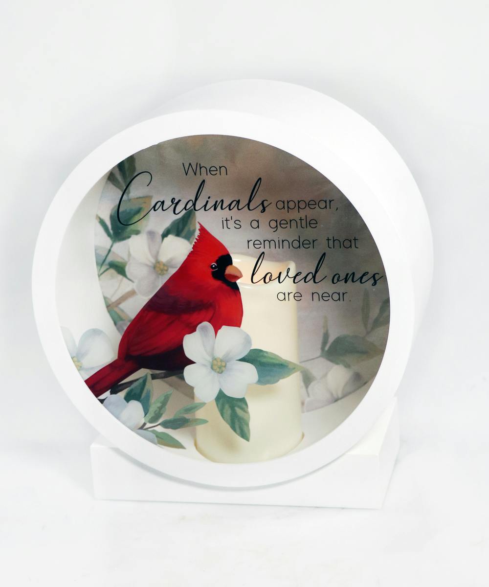 Cardinal Shadow Box Lantern | Sympathy Gifts Louisville